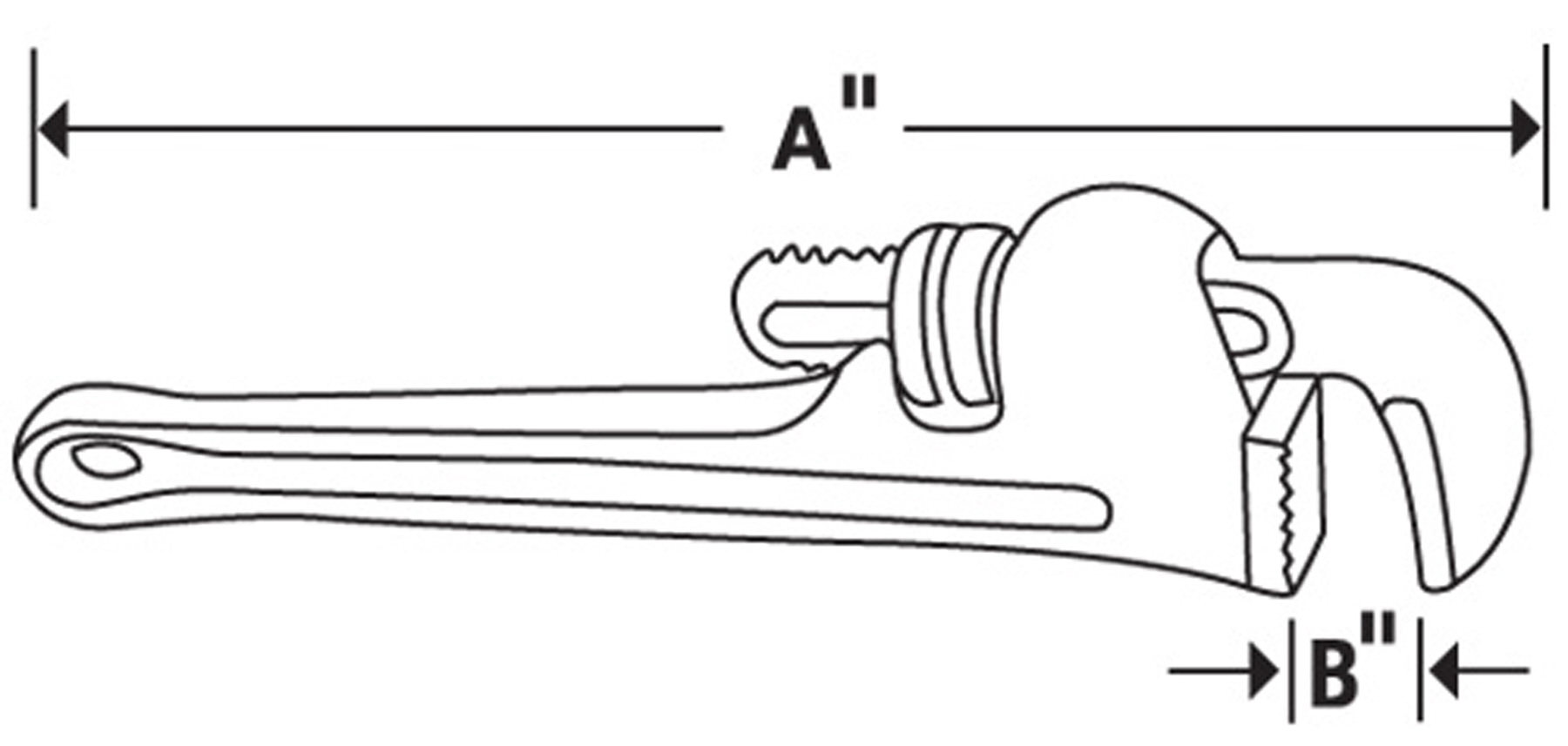 Williams Industrial Tools 48" Heavy Duty Cast Iron Pipe Wrench ...